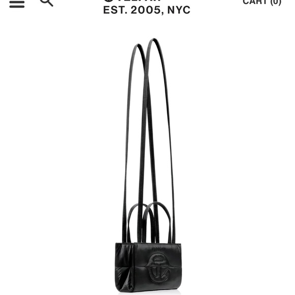 Bags | Nwt Mini Puff Telfar Black Satin | Poshmark